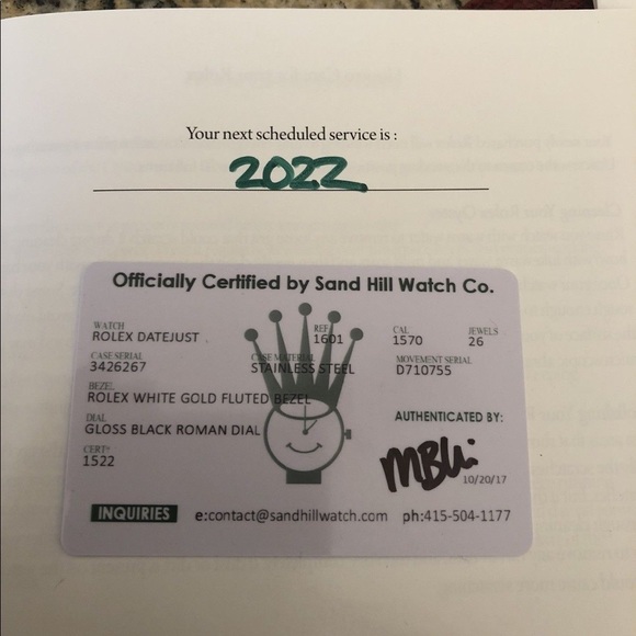 Rolex | Accessories | Authentic Rolex Datejust Fluted Bezel Boxpapers ...